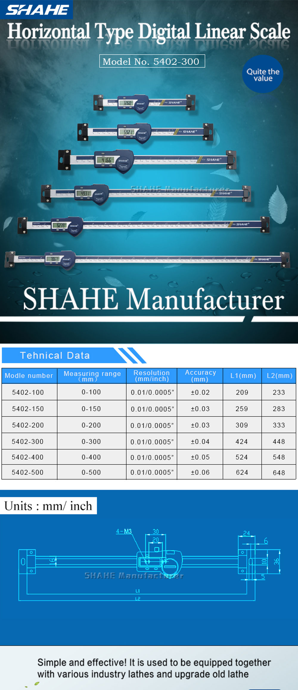 5402 Horizontal type linear scale - Wenzhou Sanhe Measuring Instrument ...