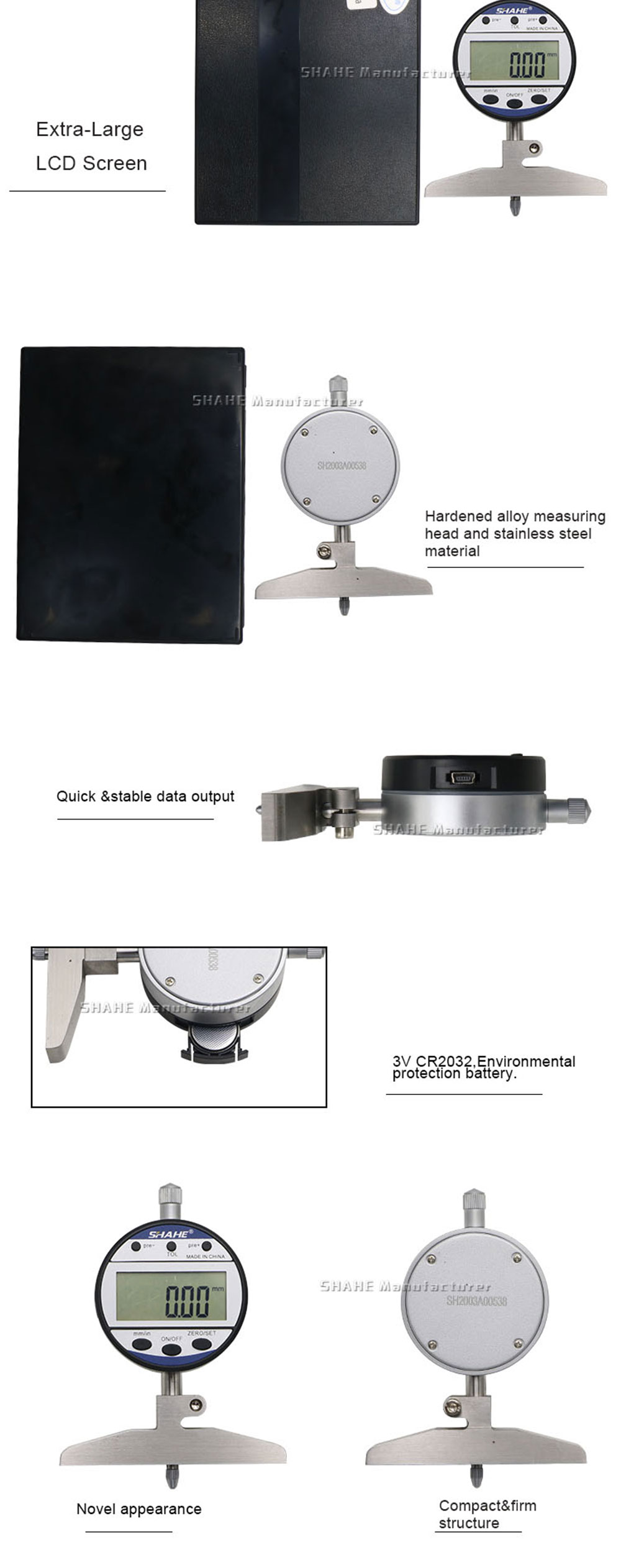 5328 0.01mm Digital depth indicator - Wenzhou Sanhe Measuring ...