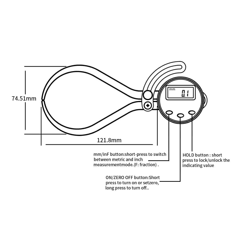 Digital Outside Caliper Thickness Gauge - Wenzhou Sanhe Measuring ...